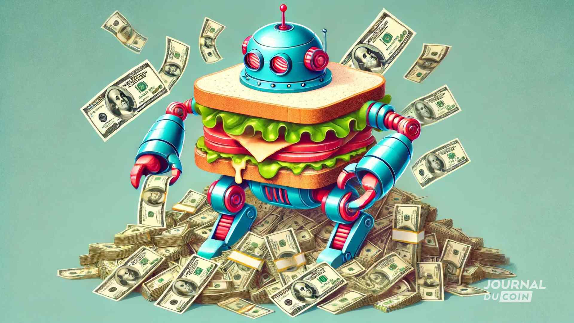 30 millions de $ en 2 mois sur Solana ? Ce robot sandwich se goinfre de ...